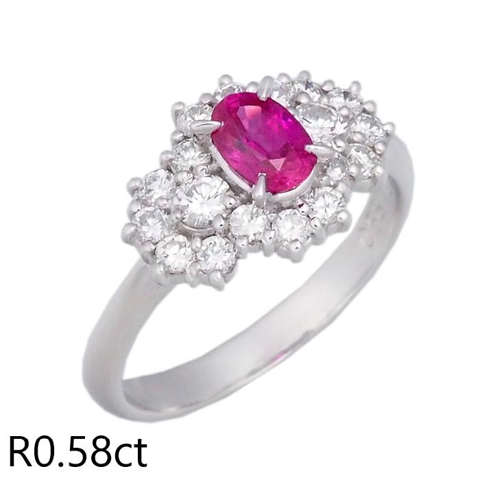 音羽屋 ルビー/0.58ct ダイヤ/0.58ct Pt900 プラチナ リング 11号 鑑別カード付き 仕上済【中古】 : a13772 : 質音羽屋Yahoo!ショッピング店 - 通販 ...