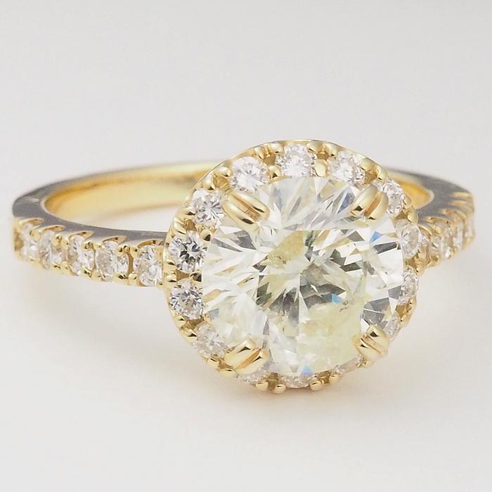音羽屋 ダイヤモンド/2.258ct ダイヤ/0.58ct K18YG デザイン リング 13.5号 ソーティング付き 仕上済【中古】 : a13894 : 質音羽屋Yahoo!ショッピング店 ...