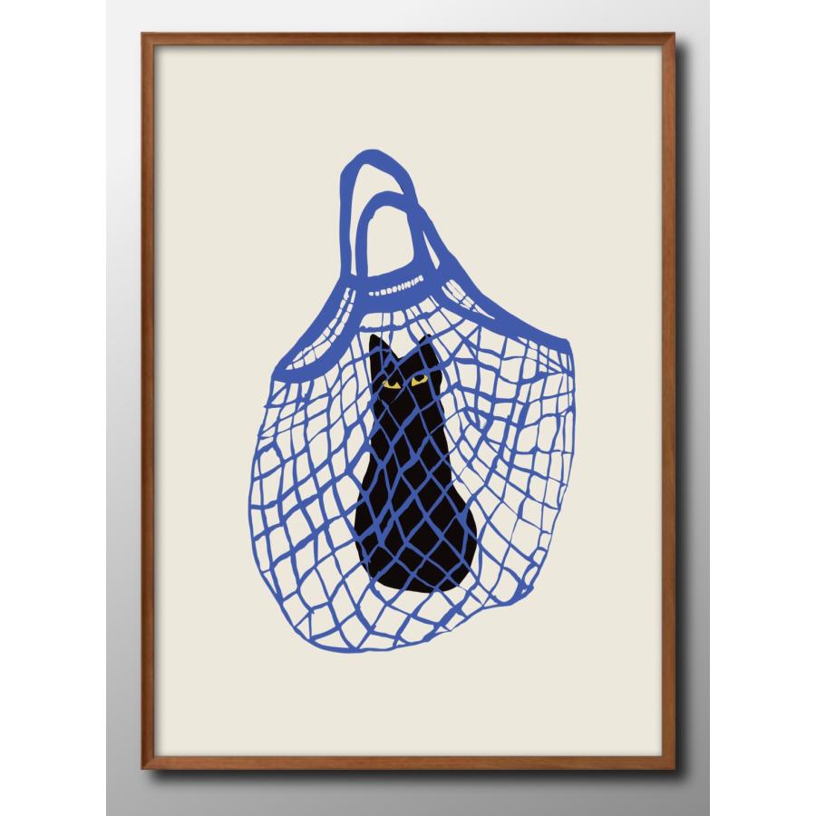 ポスター 猫 黒猫 ネコ 絵画 インテリア A3サイズ アート 新築祝い ギフト 模様替え 北欧 15616 : お家で美術館 - 通販 ...