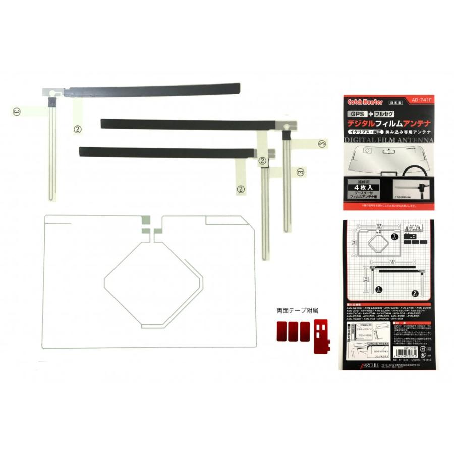 アークヒル キャッチハンター CatchHunter 補修用 GPS・デジタルフィルムアンテナ 4枚セット イクリプス挟み込みタイプ用 AD-741F : Ouji bright Yahoo ...