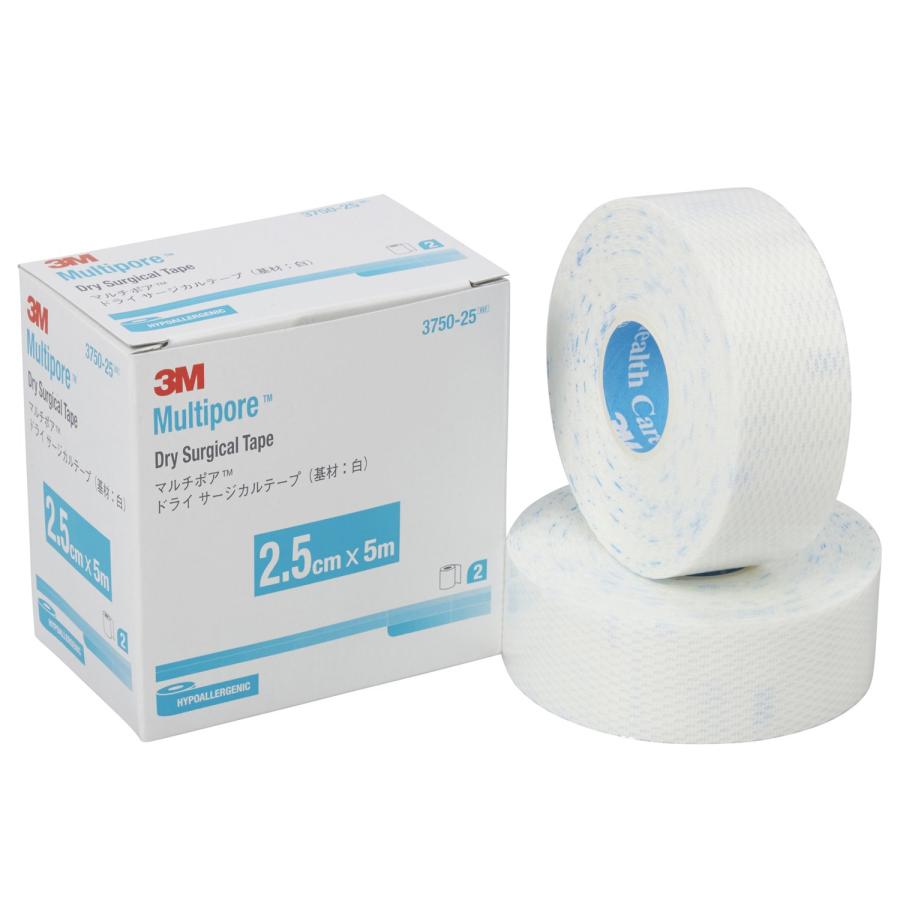 3M（TM） マルチポア（TM） ドライ サージカルテープ 3750-25 テープ巾×全長 2.5 cm×5m : オウカストア - 通販 - Yahoo!ショッピング