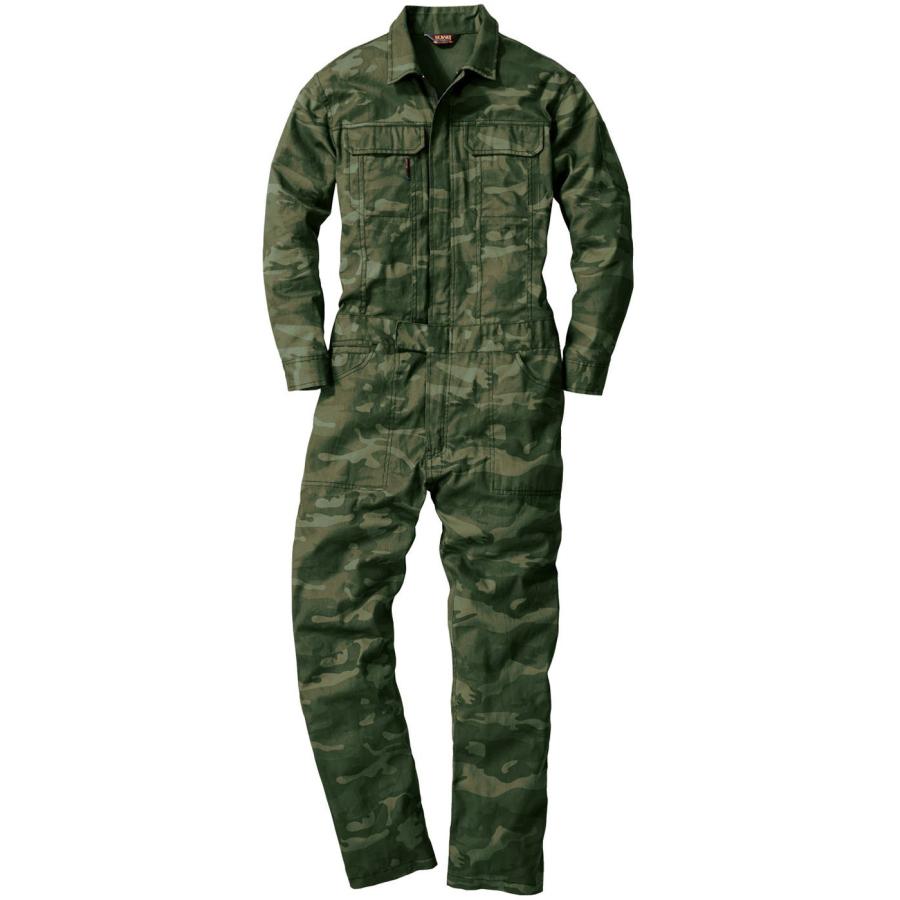 sowa(ソーワ) つなぎ 迷彩つなぎ カモフラ おしゃれ メンズ イベント sw-9921 カモフラグリーン L : オウカストア - 通販 - Yahoo!ショッピング