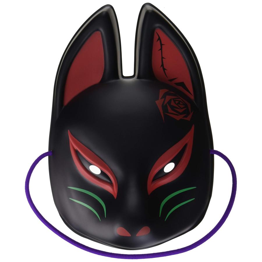 Party City 民芸お面 狐面 半面 黒 : オウカストア - 通販 - Yahoo!ショッピング