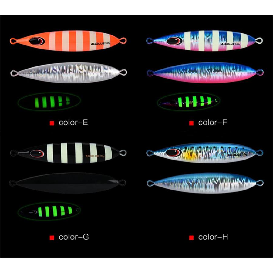 Allblue メタルジグ ルアー 8色 オフショアジギング 青物 200g タックル 太刀魚 ヒラメ 釣り具 船釣り 遠投 海水 海釣り アウトドア :Allblue-CXW:オーケンの店 ...
