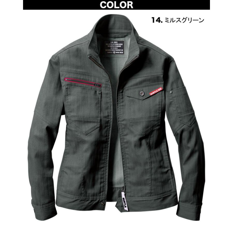 BURTLE 【BURTLE】ジャケット（ユニセックス）1811 バートル ムラ糸片サイド染め 制電 ストレッチ 春夏 作業服 作業着 メンズ レディース ユニフォーム : アウトドアサムライ ...