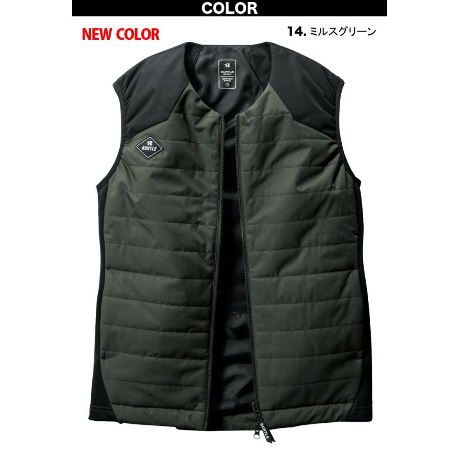 BURTLE 2023年 軽防寒ベスト ヒートベスト 3214 S-XL フリース サーモクラフト対応モデル 防水 防風 保温 撥水防汚 ストレッチ バートル 作業服 作業着 : アウトドア ...