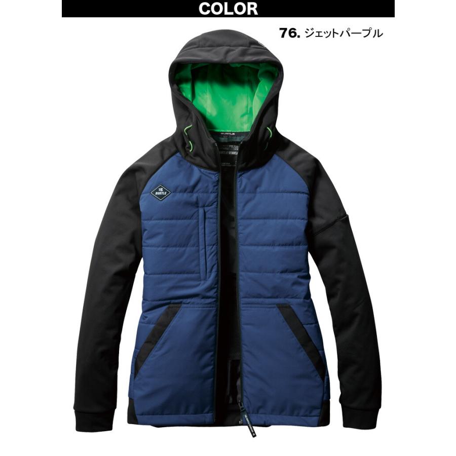BURTLE バートル 秋冬 ヒーターフーディジャケット（ユニセックス）3220 XXL 単品 大きいサイズ ※サーモクラフト別売 防風 耐久撥水加工 作業服 作業着 防寒 : アウトドア ...
