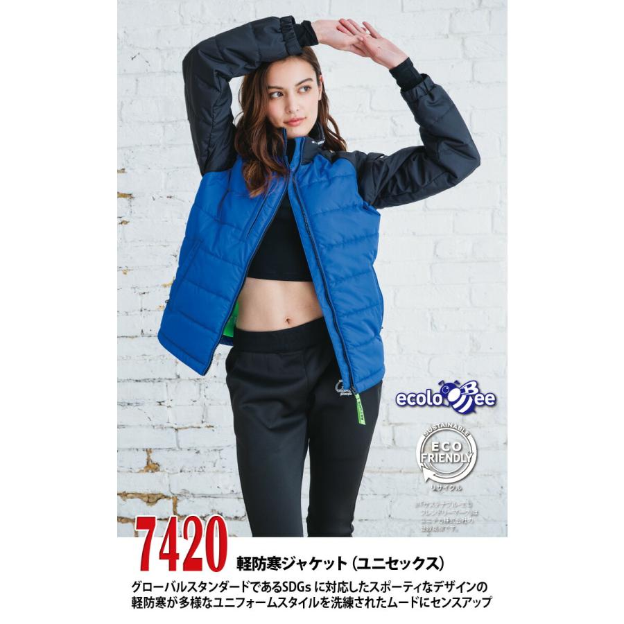 BURTLE 2022年新商品 バートル 秋冬用 軽防寒ジャケット（ユニセックス）SDGs対応 エコ軽防寒 防水 防風 制電 7420 S~3L 作業服 作業着 : アウトドアサムライ ...