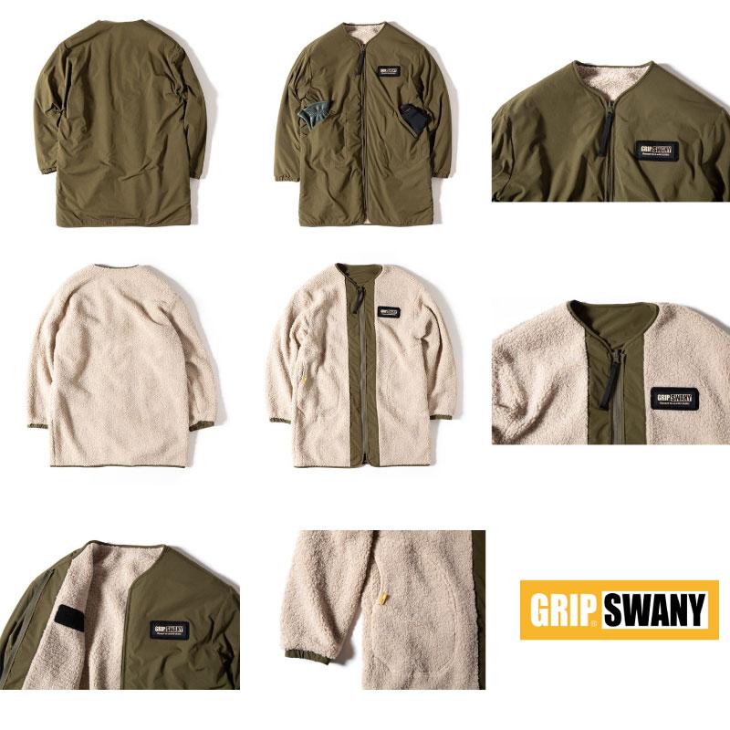 グリップスワニー フ レディース リバーシブル ボアコートGRIP SWANY W'S REVERSIBLE BOA COAT GSW-16 キャンプ ウェア キャンパー : アウトドア ...