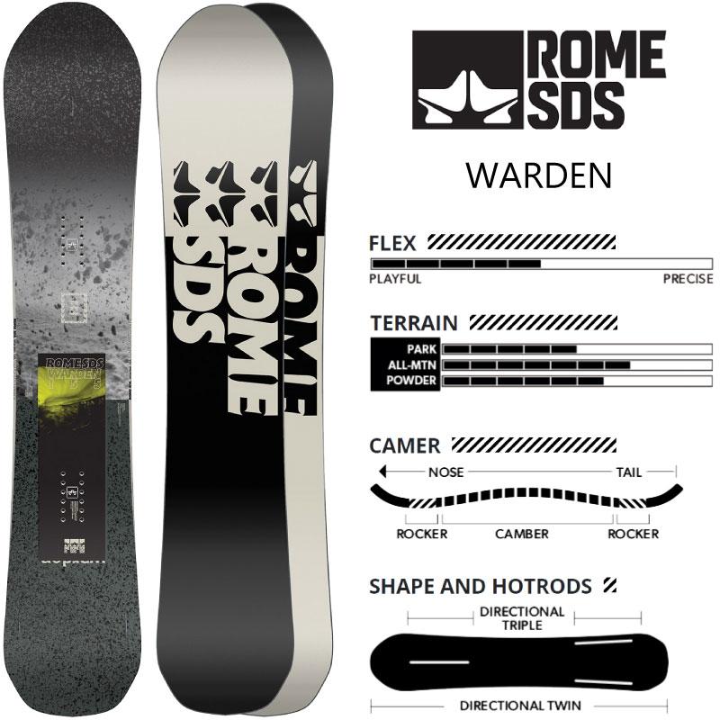 ROME SDS ローム ワーデン Warden SNOWBOARD スノーボード 板 パーク カービング パウダー 地形遊び フリーライド ...