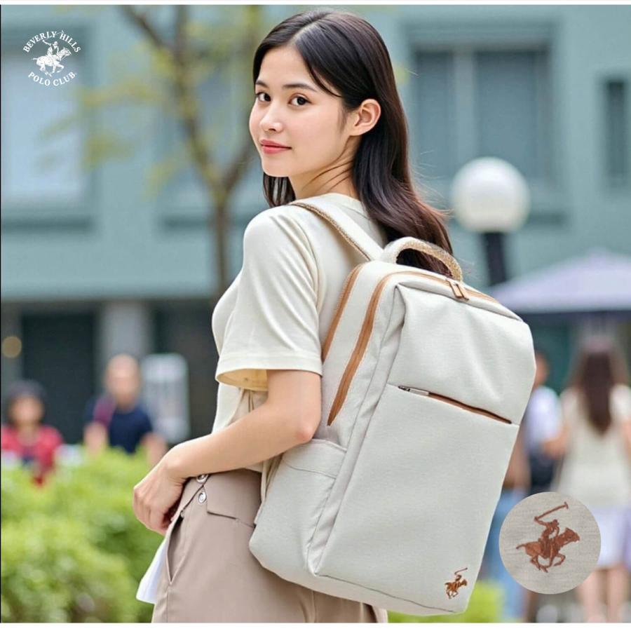 BEVERLY HILLS POLO CLUB BHPC ビバリーヒルズポロクラブ リュック レディース 女子 a4 PC ポケット付 通学 通勤 ボックス型 約20L karlas 別注 ...