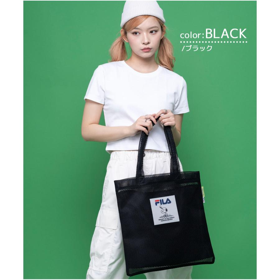 FILA フィラ スヌーピー メッシュバッグ トートバッグ A4収納 軽量 軽い 速乾 チャック 内ポケット付き 見えない 海 プール アウトドア karlas : Karlas カルラス ...