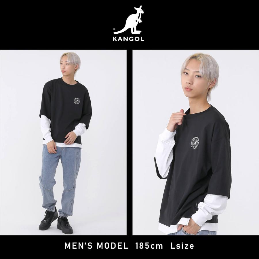 KANGOL カンゴール Tシャツ 長袖 メンズ ロンT バックプリント 大きめ レイヤード クルーネック ロゴ ストリート 秋 冬 春 karlas :kpmc-10307:Karlas ...