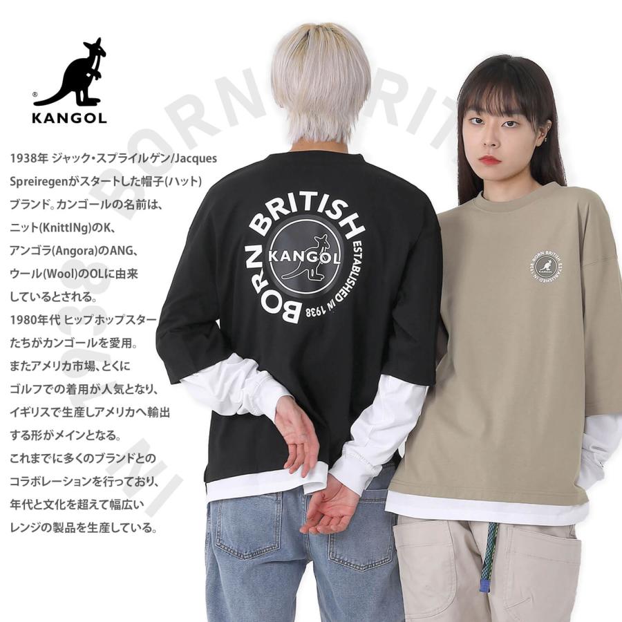 KANGOL カンゴール Tシャツ 長袖 レディース ロンT バックプリント 大きめ レイヤード クルーネック ロゴ ストリート 秋 冬 春 karlas :kpmc-10307sale ...