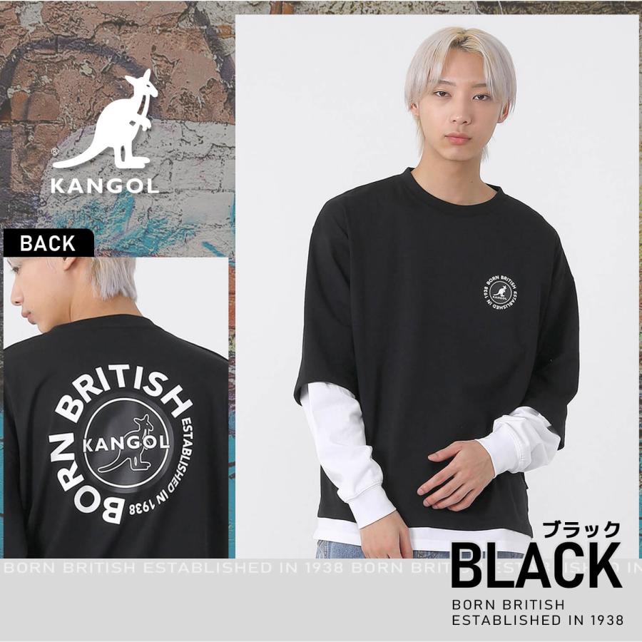 KANGOL カンゴール Tシャツ 長袖 レディース ロンT バックプリント 大きめ レイヤード クルーネック ロゴ ストリート 秋 冬 春 karlas : Karlas カルラスヤフー店 ...