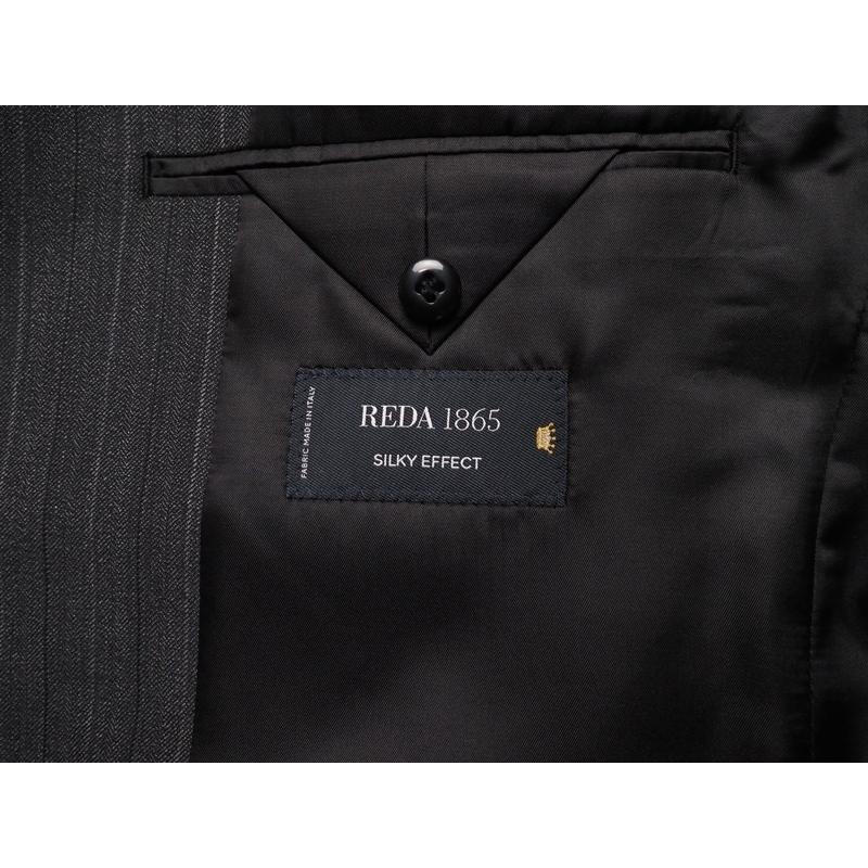 D'URBAN 新品 STUDIO by DURBAN ダーバン 秋冬総裏『REDA 伊製生地 Super110'S SILKY EFFECT』ストライプ スーツAB6濃灰(97 ...
