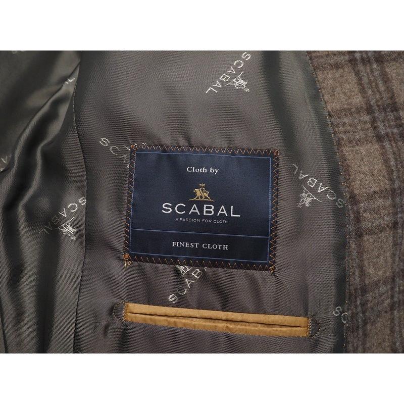 新品14.3万円 大手百貨店扱い 秋冬 日本製『Scabal スキャバル 英国製生地』ウールフランネル チェック柄 ジャケットBB7茶(E) 3250480 : Factory Outlet ...