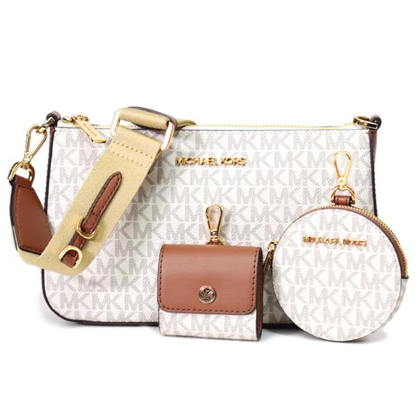 MICHAEL KORS マイケルコース バッグ PVC レザー モノグラム ジェット セット トラベル 2way マルチポーチ2点付き ...