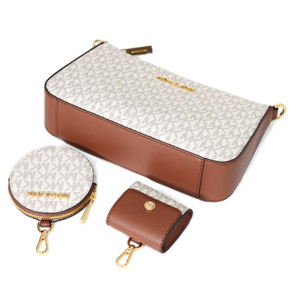 MICHAEL KORS マイケルコース バッグ PVC レザー モノグラム ジェット セット トラベル 2way マルチポーチ2点付き ...