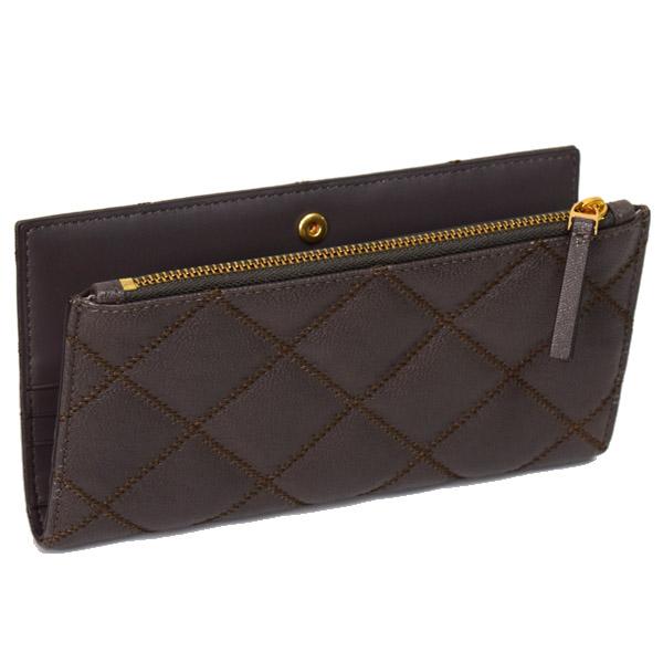TORY BURCH トリーバーチ 長財布 レザー ウィラ キルティング スリム エンベロープ ウォレット 二つ折り 財布 ボルカニックス ...