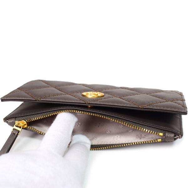 TORY BURCH トリーバーチ 長財布 レザー ウィラ キルティング スリム エンベロープ ウォレット 二つ折り 財布 ボルカニックス ...