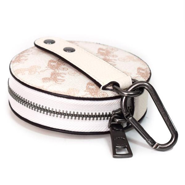 COACH コーチ マルチポーチ コーティングキャンバス ナチュラルペブルレザー ホース アンド キャリッジ ラウンド ハイブリッド ポーチ ...