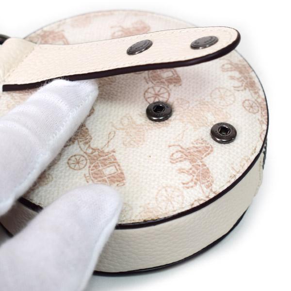 COACH コーチ マルチポーチ コーティングキャンバス ナチュラルペブルレザー ホース アンド キャリッジ ラウンド ハイブリッド ポーチ ...