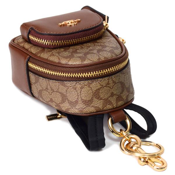 COACH コーチ キーホルダー コーティングキャンバス レザー シグネチャー リュックサック モチーフ ミニ ポーチ 小物入れ バッグ ...