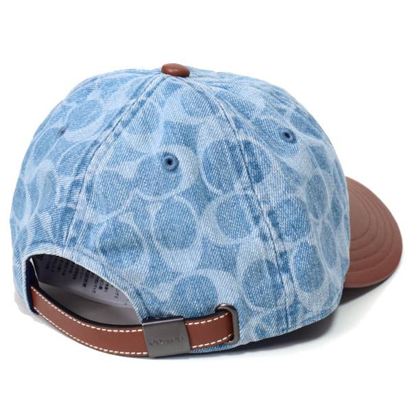 COACH コーチ 帽子 デニム レザー シグネチャー ベースボール キャップ インディゴシグネチャー C7808 : ブランド専門店 ...