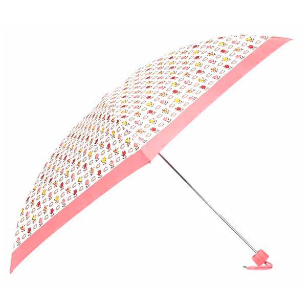 COACH コーチ 傘 シグネチャー 花柄 フラワー ロゴ ミニ アンブレラ コンパクト 折りたたみ傘 チャークマルチ CF363 ...