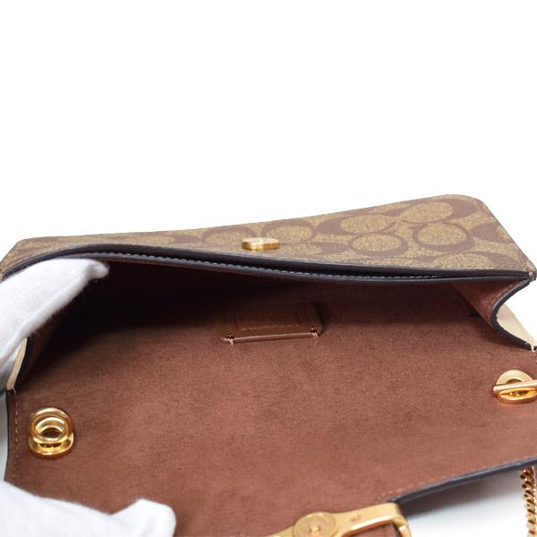 COACH コーチ バッグ コーティングキャンバス レザー シグネチャー モーガン クロスボディ カラーブロック スマホ チェーン ショルダー ...