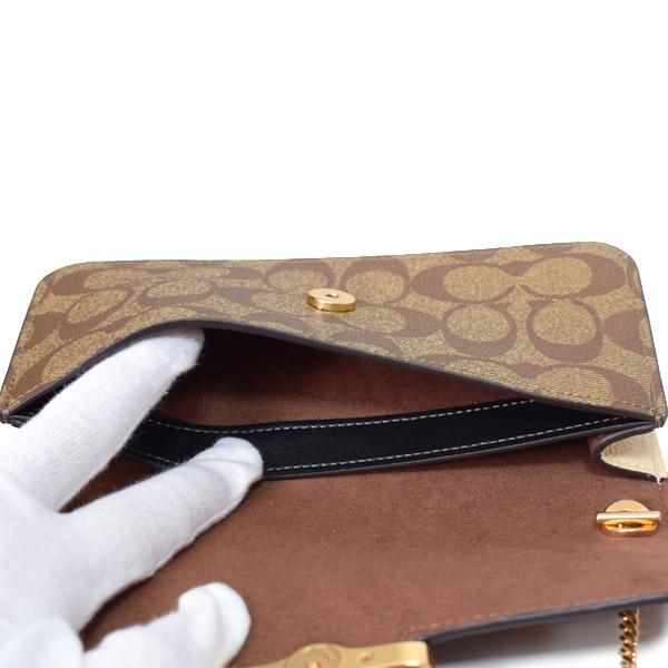 COACH コーチ バッグ コーティングキャンバス レザー シグネチャー モーガン クロスボディ カラーブロック スマホ チェーン ショルダー ...