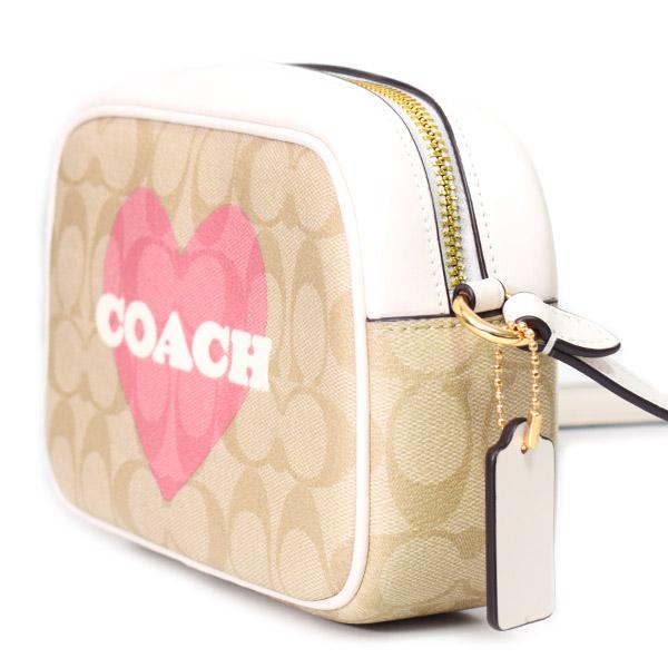 COACH コーチ バッグ コーティングキャンバス レザー シグネチャー ハート ジェイミー ミニ カメラバッグ クロスボディー ライト ...