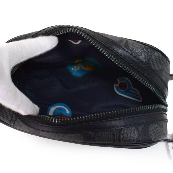 COACH（コーチ） バッグ メンズ コーティングキャンバス レザー シグネチャー オーバーナイト キット セカンド クラッチバッグ ...