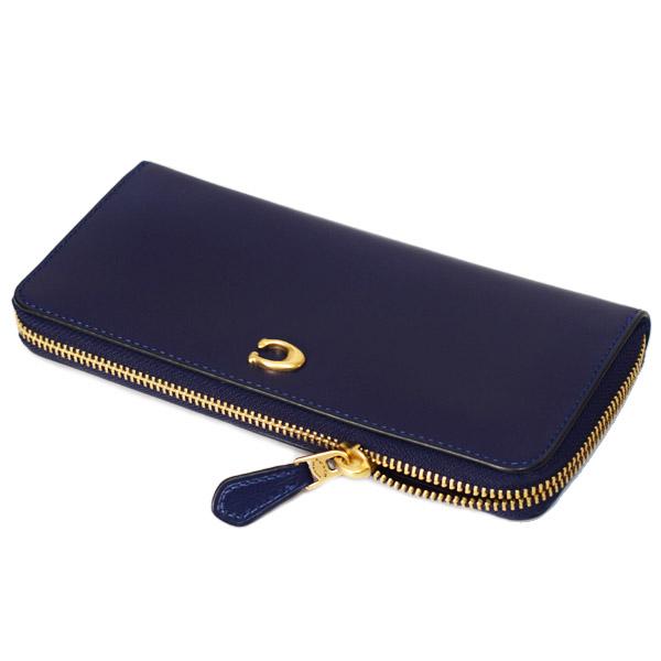 コーチ 長財布 COACH レザー エッセンシャル ロゴ スリム アコーディオン ジップ アラウンド 長財布 ダークネイビー CS032 COACH（コーチ） 長財布 レザー エッセンシャル ロゴ スリム