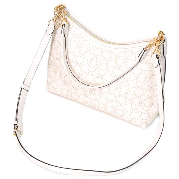 COACH コーチ バッグ ペブルレザー シグネチャー ローレル リベット スタッズ 2WAY ショルダー クロスボディ ハンドバッグ チャー ...