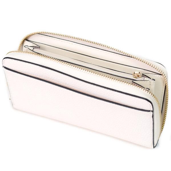 ケイトスペード 長財布 katespade ぺブルレザー エラ ロゴ ラージ コンチネンタル ジップ アラウンド 財布 パーチメント K4779 kate spade NEW YORK（ケイト・スペード ニューヨーク） ケイト
