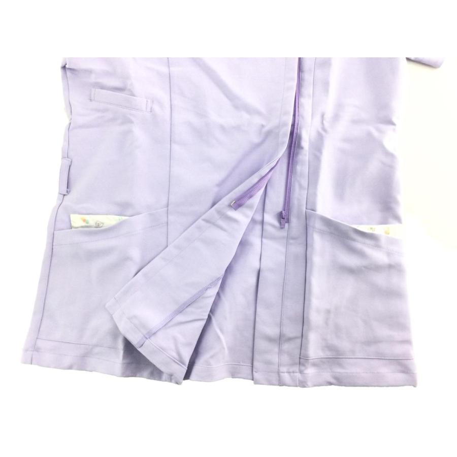 スクラブ 前開き レディース 看護師 介護士 S フラワーラベンダー 送料250円 : h905 : アウトレットン - 通販 - Yahoo!ショッピング