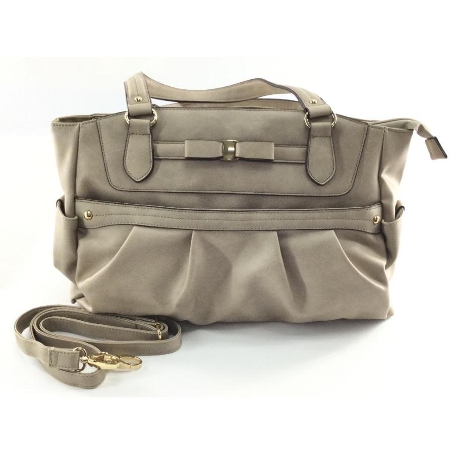 バッグ レディース 10ポケット リボンモチーフ アンティーク調 2WAY トート A4対応 大容量 ベージュ : アウトレットン - 通販 - Yahoo!ショッピング