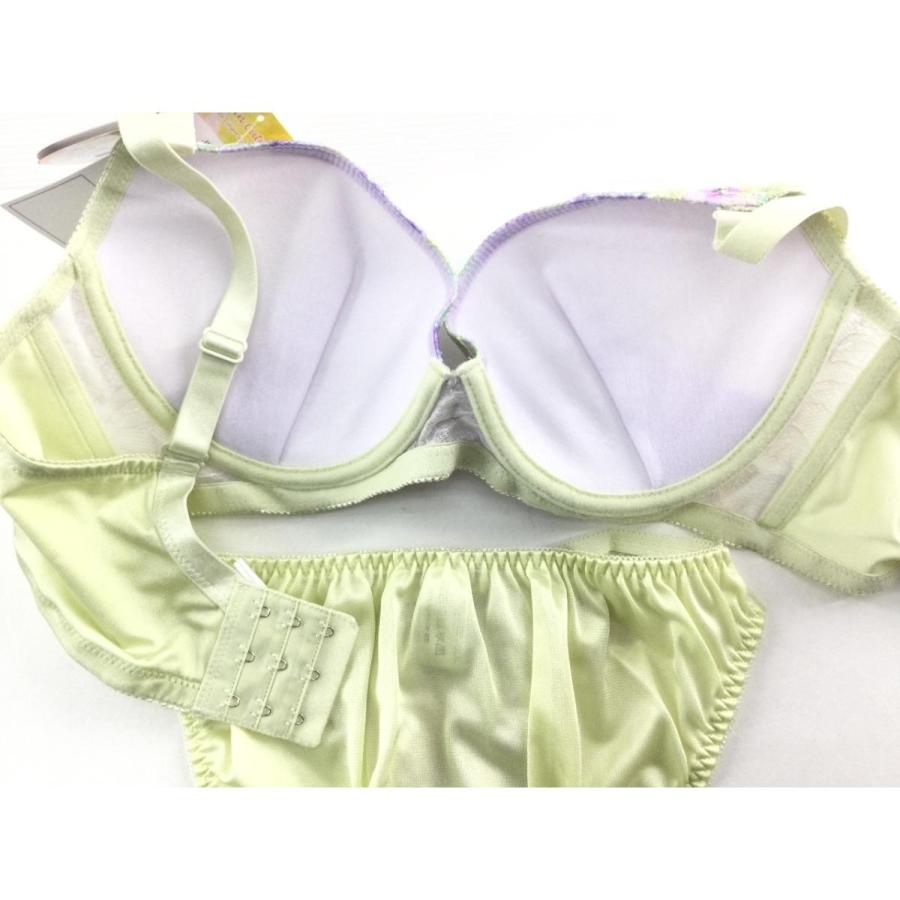 ブラジャーショーツセット 脇肉すっきり フローラルプリント H85/LL ミント :T1120:アウトレットン - 通販 - Yahoo!ショッピング