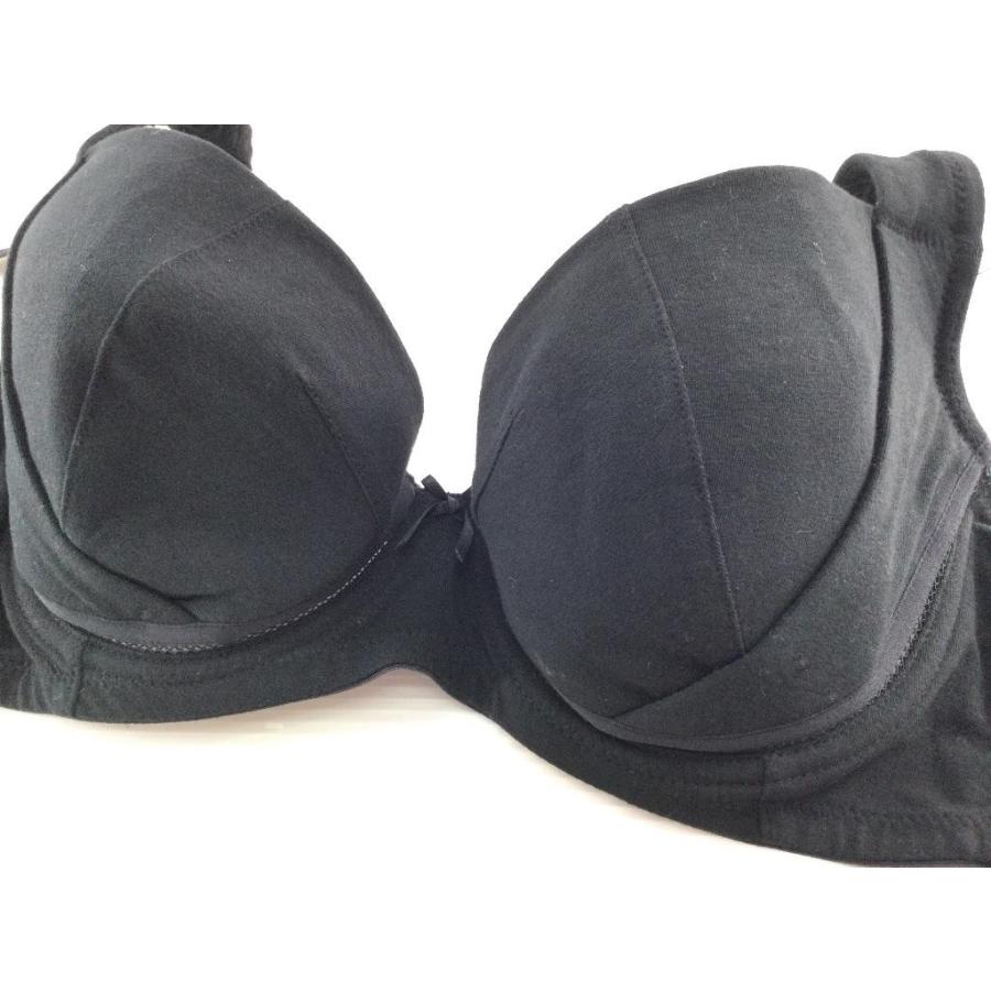 ブラジャー 綿混 アンダーメッシュでむれにくい肩ひも見せてもOK リフトアップブラジャー 2枚組 大きいサイズ E80 ブラック : アウトレットン - 通販 - Yahoo!ショッピング