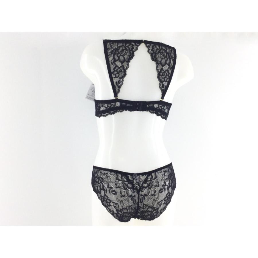 ブラジャーショーツセット 背中魅せ 総レース A75/M ブラック : t845 : アウトレットン - 通販 - Yahoo!ショッピング