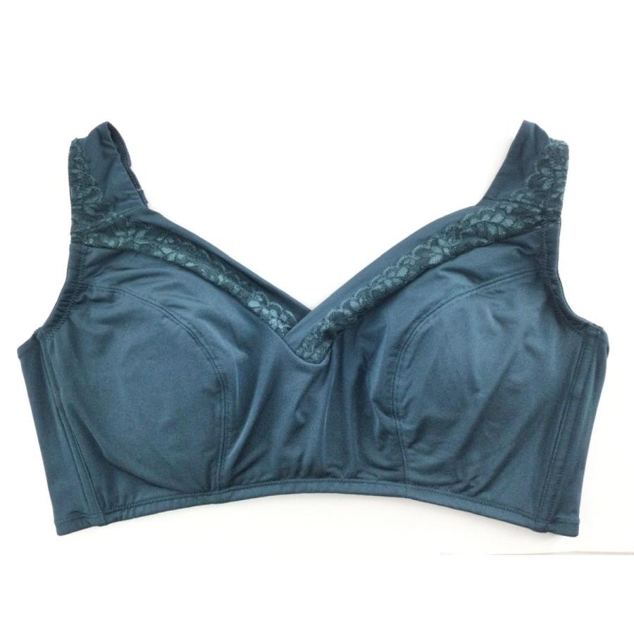 ブラジャーノンワイヤー フルカップ ボリュームおさえる スッキリブラ 大きいサイズ 5L ダークグリーン 送料250円 : アウトレットン ...