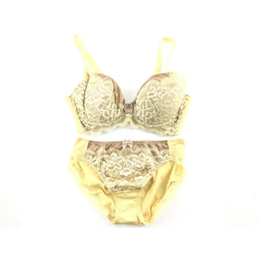 ブラジャー ショーツセット Triumph トリンプ 脇高 編レース 大きいサイズ E75/L ゴールドイエローxソフトモカ 送料250円 : u973 : アウトレットン - 通販 ...