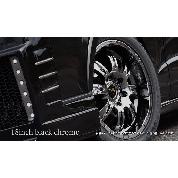 ハイエース サマータイヤ ホイール 4本セット HELIOS HS-08 ブラッククローム 16inch 6.5J 6穴139mm +35 グッドイヤー NASCAR（ナスカー） 215/65 ...
