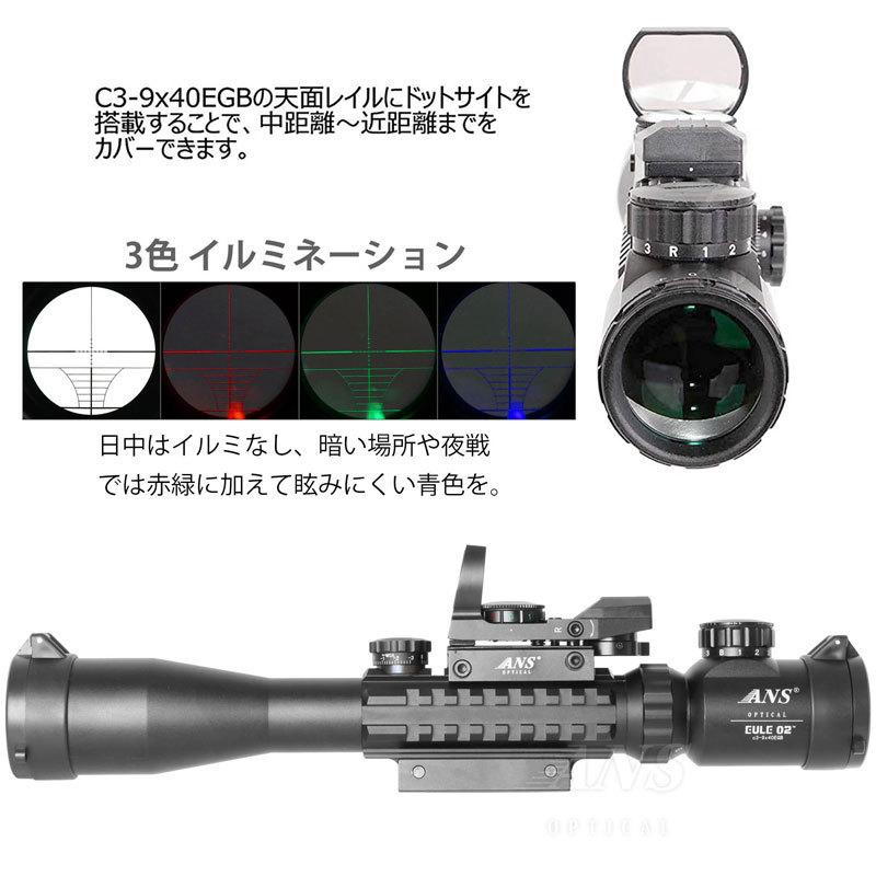 ANS Optical C3-9x40EGB 可変ズーム トリプルレール ライフル ANS Optical C3-9x40EGB 可変ズーム トリプルレール ライフル