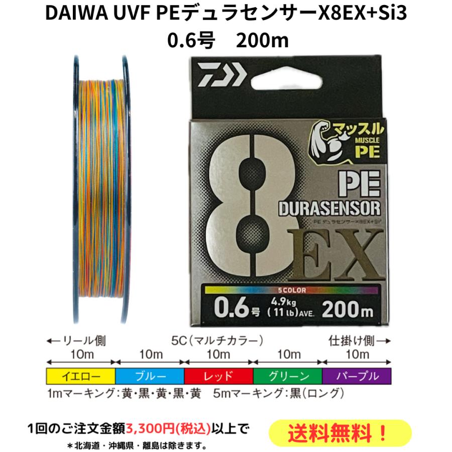 DAIWA（釣り） DAIWA ダイワ UVF PEデュラセンサーX8EX+Si3 0.6号 200m : OVAL SQUID - 通販 - Yahoo!ショッピング