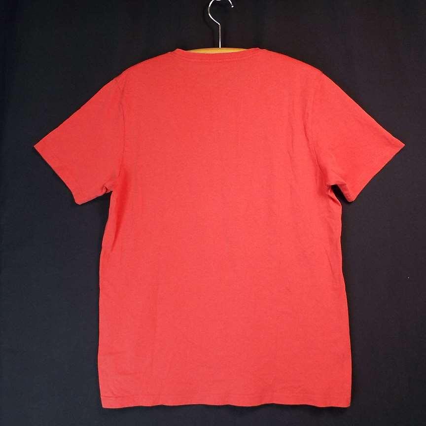 ジーユー 【肩幅43cm】 無地Tシャツ GU 丸首 BASIC レギュラーフィット 半袖Tシャツ XLサイズ レッドピンク 綿100%【湘南 ...