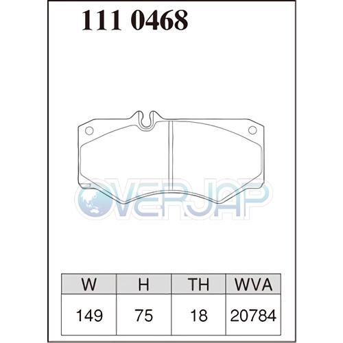 DIXCEL P1110468 / 1153021 Premium ブレーキパッド 1台分セット ベンツ G463 463234/463236 G550 LONG WearSensor ...