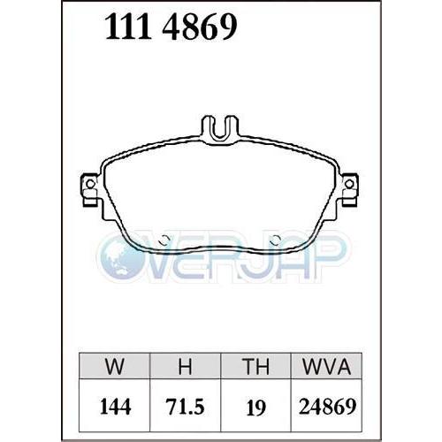 DIXCEL M1114869 / 1154848 Mタイプ ブレーキパッド 1台分セット ベンツ X117 117942 CLA180 ...